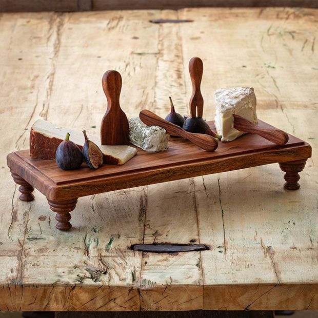 Rustic Wood Serving Riser | Antique Farmhouse