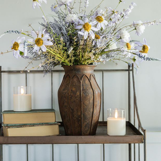 Rusty Metal Decorative Vase | Antique Farmhouse