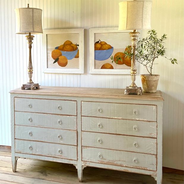 Shabby Chic Painted Chest | Antique Farmhouse