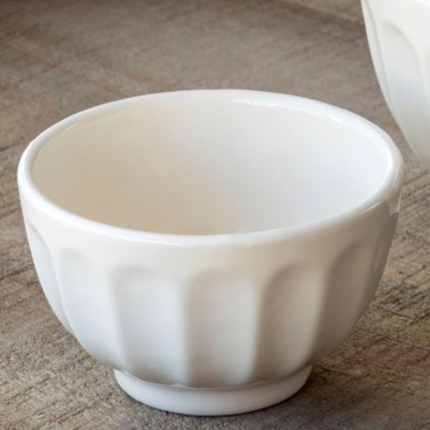 Simple Small Creamware Bowl Antique Farmhouse