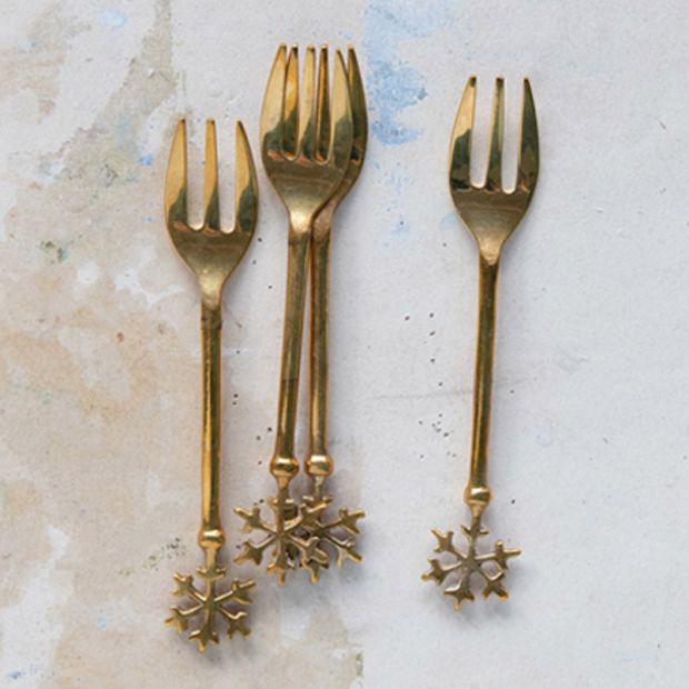 Snowflake Handled Fork Collection Set of 4 | Antique Farmhouse