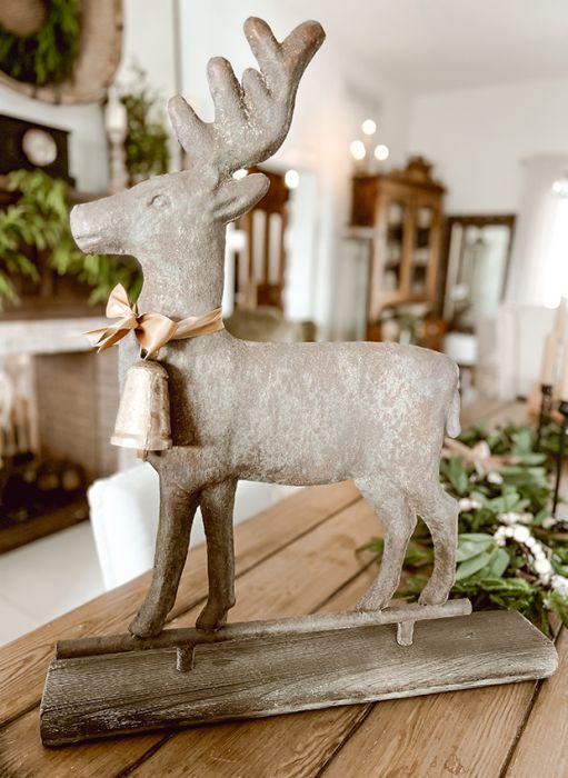 Standing Deer Tabletop Decor | Antique Farmhouse