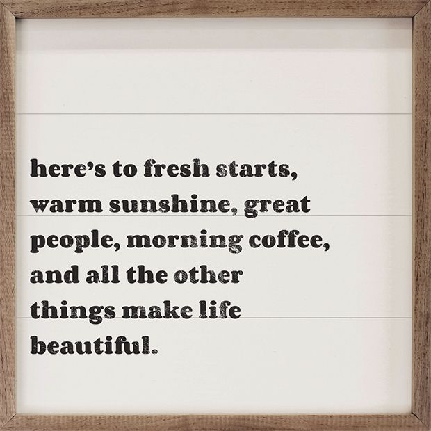 Things Make Life Beautiful White Framed Wall Art | Antique Farmhouse