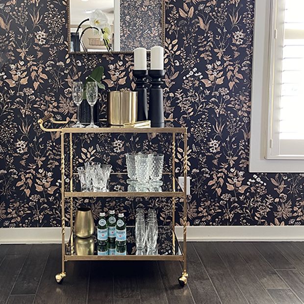 Tiered Mirrored Glass Bar Cart | Antique Farmhouse