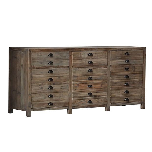 Triple Door Rustic Farmhouse Sideboard Cabinet | Antique Farmhouse