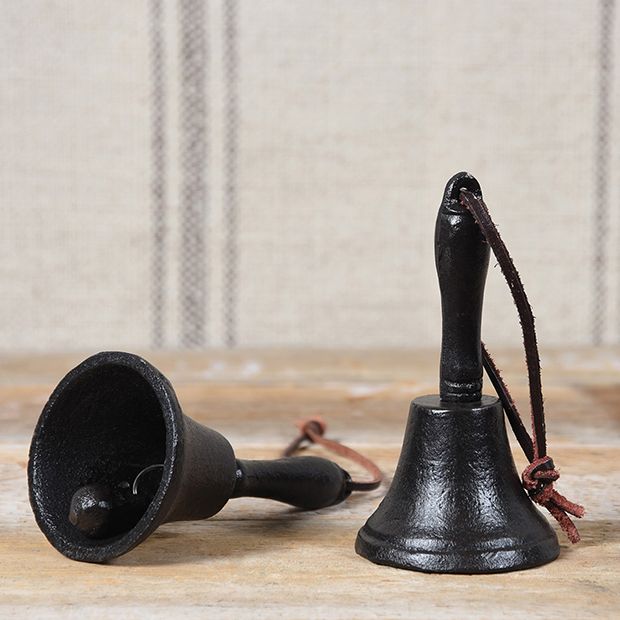 Vintage Inspired Cast Iron Dinner Bell Set of 2 | Antique Farmhouse