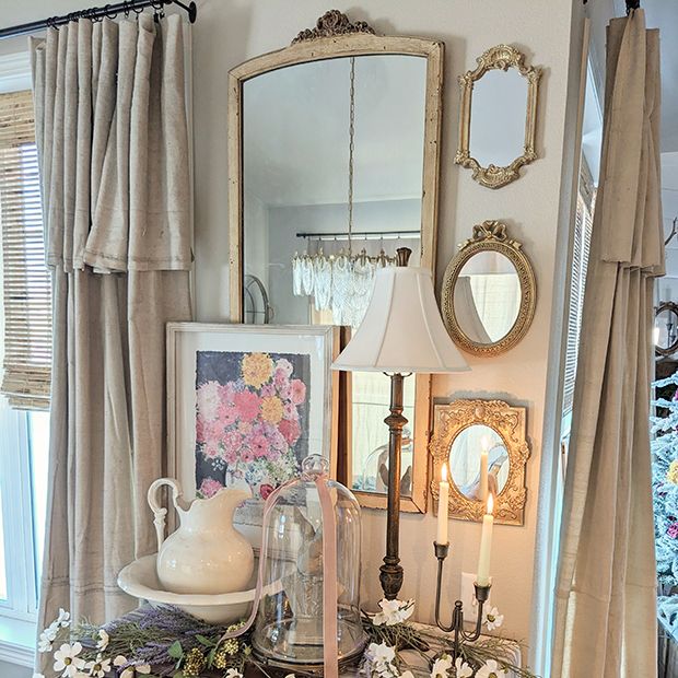 Vintage Inspired Ornate Mirror Collection Set of 3 | Antique Farmhouse