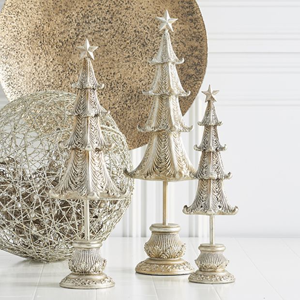 Vintage Tabletop Christmas Tree Set of 3 | Antique Farmhouse