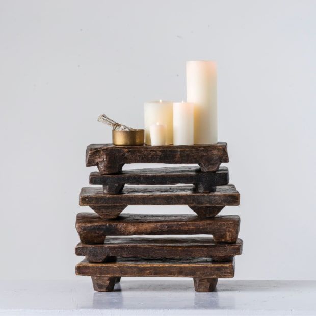 Vintage Wood Display Riser | Antique Farmhouse