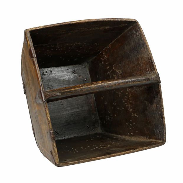 Vintage Wood Rice Container | Antique Farmhouse