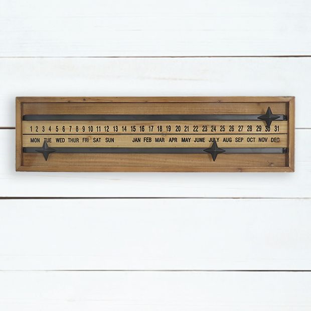 Vintager Inspired Sliding Calendar Wall Decor | Antique Farmhouse