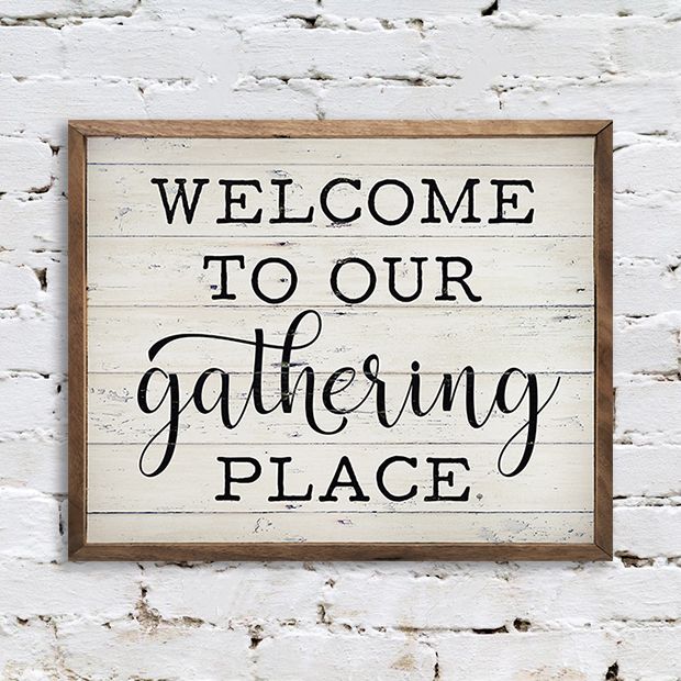 Welcome Gathering Place Wall Art Antique Farmhouse