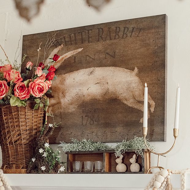 White Rabbit Inn Canvas Wall Art | Antique Farmhouse