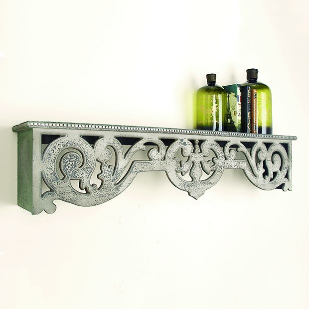 Wooden Scroll Baroque Shelf | Antique Farmhouse
