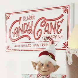 Candy Cane Wall Sign | Antique Farmhouse