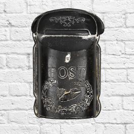 Dark Embossed Post Box | Antique Farmhouse