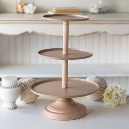 Simple 3 Tier Round Display Stand | Antique Farmhouse