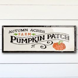 Metal Autumn Acres Farm Pumpkin Patch Sign | Antique Farmhouse