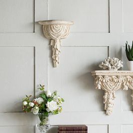 Antiqued Elegance French Country Wall Shelf 11 Inch | Antique Farmhouse