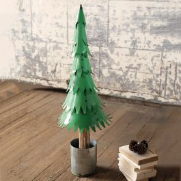 Recycled Metal Decorative Christmas Tree | Antique Farmhouse