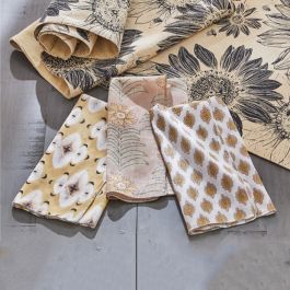 Block Print Pattern Assorted Napkins Set of 5 | Antique Farmhouse