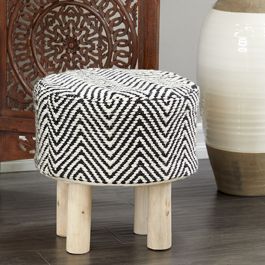 Boho Chic Upholstered Foot Stool | Antique Farmhouse