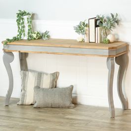 Classic Farmhouse Two-Tone Console Table | Antique Farmhouse