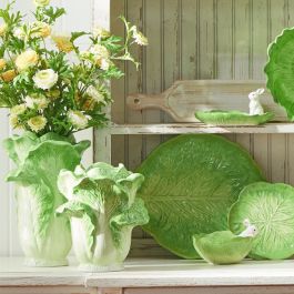 Ceramic Cabbage Vase 9.5 Inch | Antique Farmhouse
