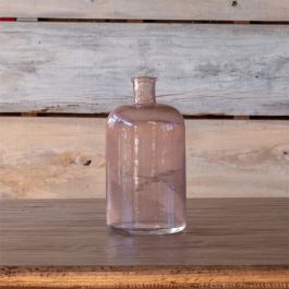 Decorative Rose Tonic Bottle 10 Inch | Antique Farmhouse