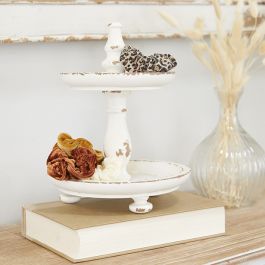 Distressed 2 Tier Server Tray | Antique Farmhouse