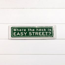 Easy Street Metal Wall Sign | Antique Farmhouse