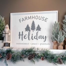 Farmhouse Holiday Wall Sign | Antique Farmhouse