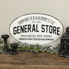 General Store Oval Wall Sign | Antique Farmhouse