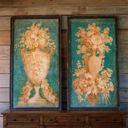 Grand Manor Framed Floral Wall Art Set of 2 | Antique Farmhouse