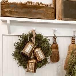 Holiday Bells Round Set of 2 Antique Farmhouse