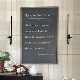 Kindred Spirits Framed Wood Sign | Antique Farmhouse