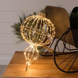 Lighted Foldable Finial Ornament Antique Farmhouse