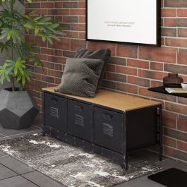 Locker Style Storage Bench | Antique Farmhouse