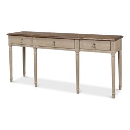 Long Oak Top Console Table | Antique Farmhouse