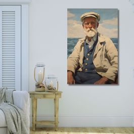 Maritime Sea Captain Canvas Wall Art | Antique Farmhouse