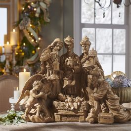 Night Divine Tabletop Nativity Scene | Antique Farmhouse