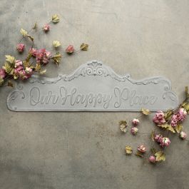 Our Happy Place Ornate Wall Plaque | Antique Farmhouse