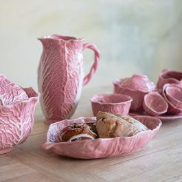 Pink Cabbage Stoneware Dish Collection | Antique Farmhouse