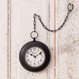 Pocket Watch Hanging Wall Clock | Antique Farmhouse