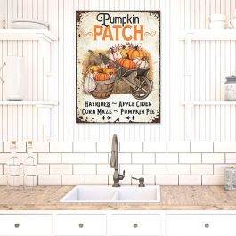 Pumpkin Patch Faux Metal Sign | Antique Farmhouse