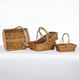 Rectangular Willow Nesting Basket Set of 5 | Antique Farmhouse