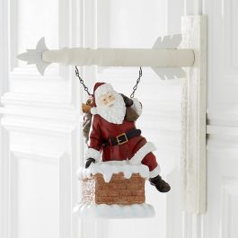 Santa In Chimney Arrow Sign Replacement | Antique Farmhouse