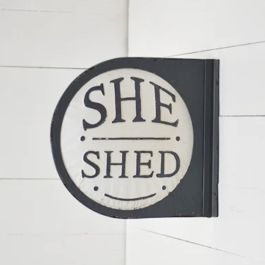 She Shed Round Sign | Antique Farmhouse