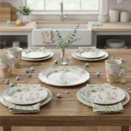 Spring Meadow Ceramic Canape Plate Set of 4 | Antique Farmhouse