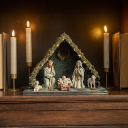 Tabletop Lighted Nativity Scene | Antique Farmhouse